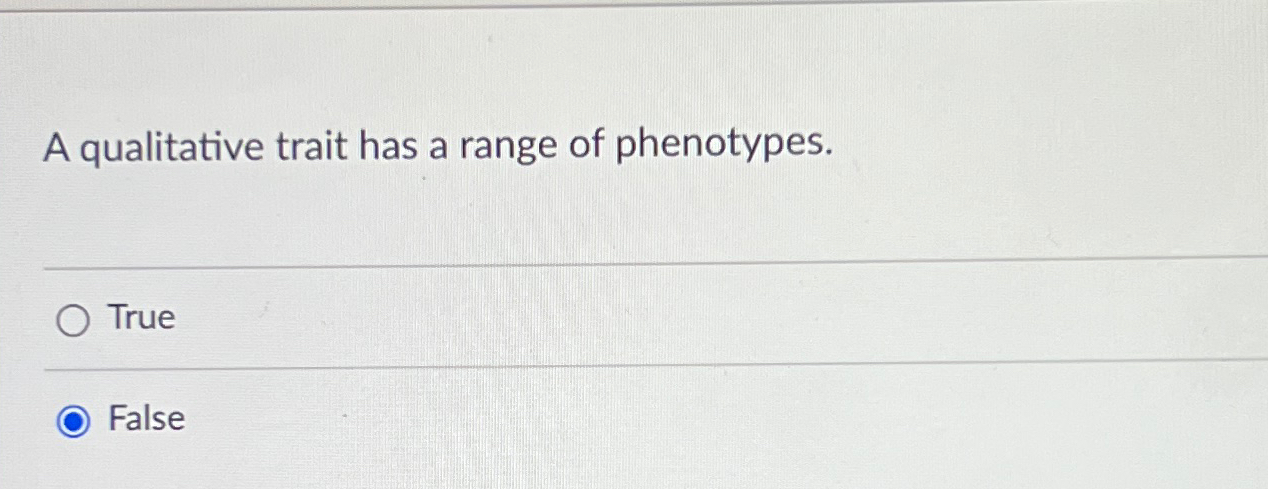 Solved A qualitative trait has a range of | Chegg.com