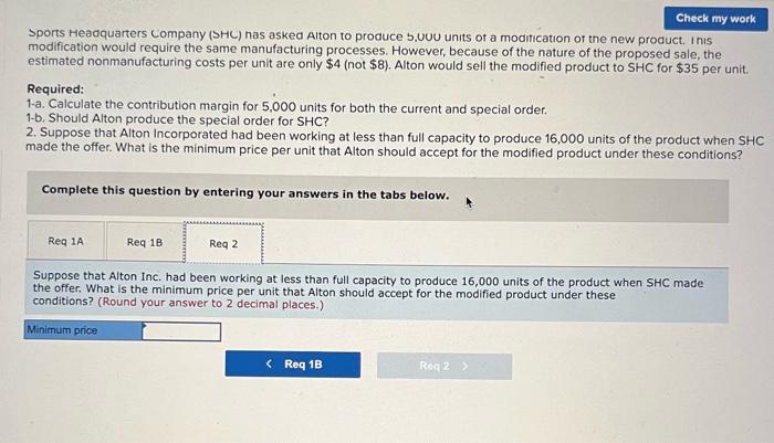 Solved Alton Incorporated is working at full production | Chegg.com