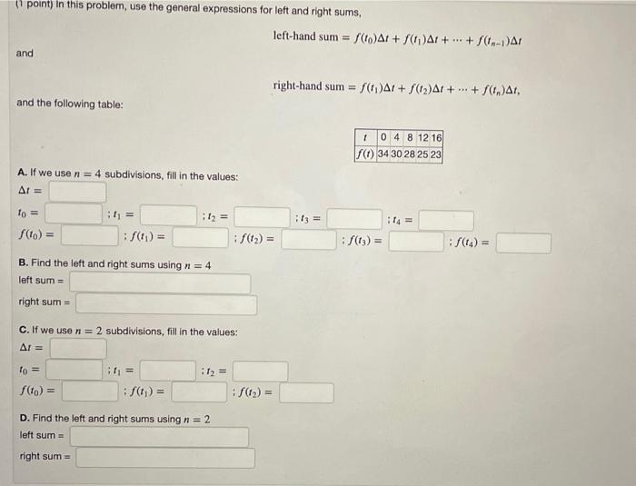 Solved (1 point) in this problem, use the general | Chegg.com