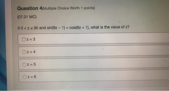 Solved Question 4(Multiple Choice Worth 1 points) (07.01 MC) | Chegg.com
