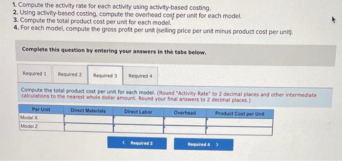 Solved Exercise 1/-17 (Algo) Using activity-based costing to | Chegg.com