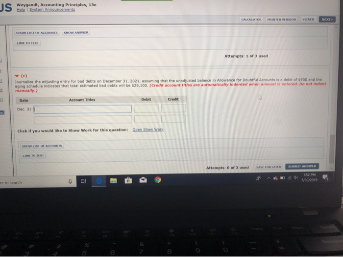 Solved Problem 9-03A a-c (Part Level Submission) Presented | Chegg.com