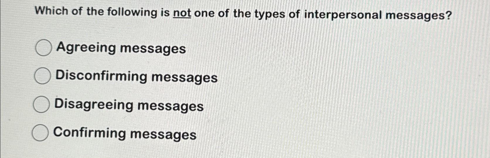 Solved Which of the following is not one of the types of | Chegg.com