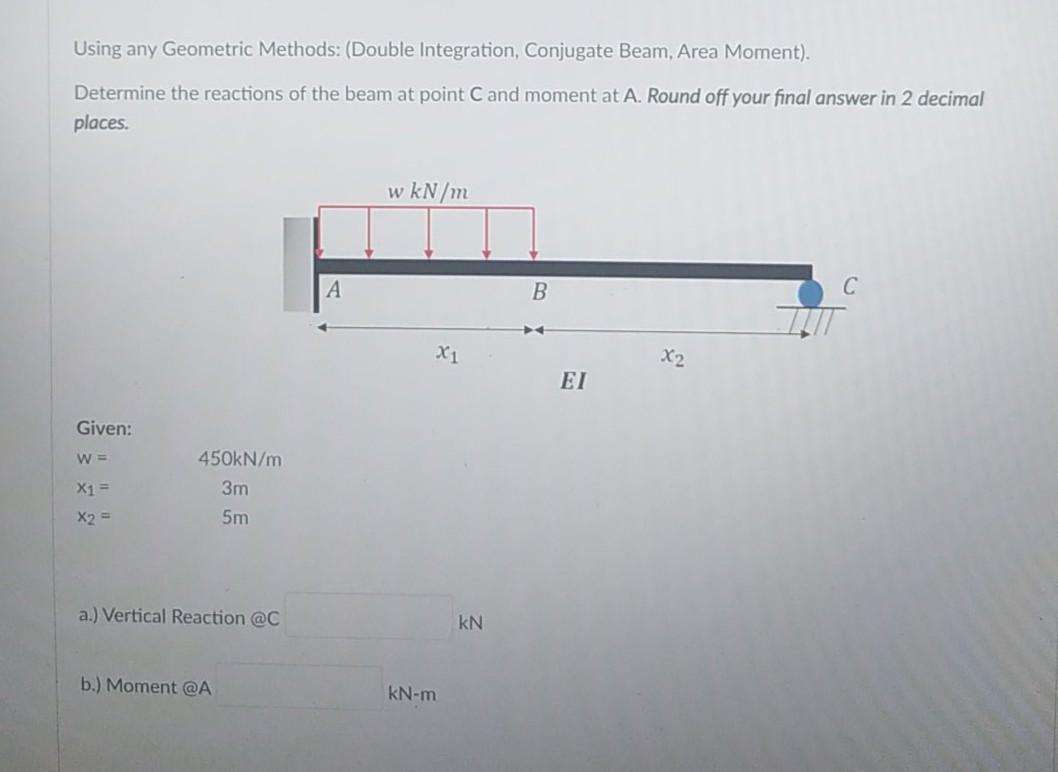 Solved Using any Geometric Methods: (Double Integration, | Chegg.com