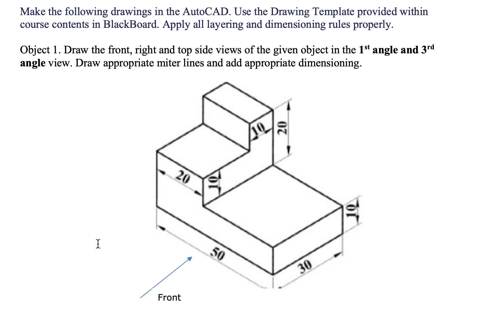 Solved Make the following drawings in the AutoCAD. Use the | Chegg.com