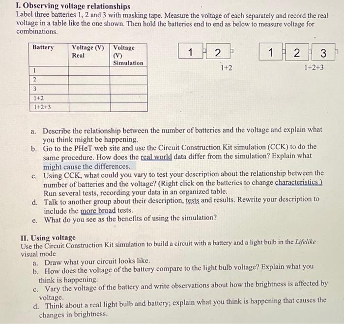 Solved III. Using voltage in series circuits Use CCK to | Chegg.com