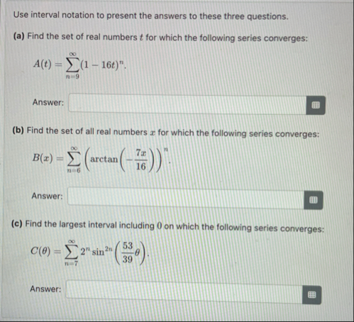 Use interval notation to present the answers to these | Chegg.com