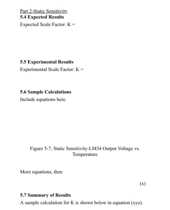 Part 2-Static Sensitivity 5.4 Expected Results | Chegg.com