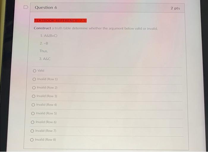 Construct a truth table determine whether the | Chegg.com