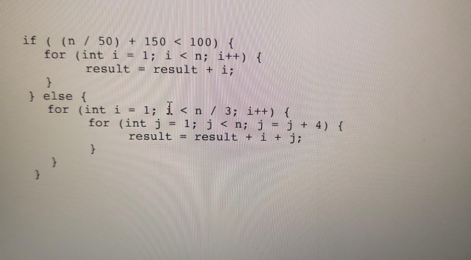 Solved find the big O of this code. need the specific for | Chegg.com