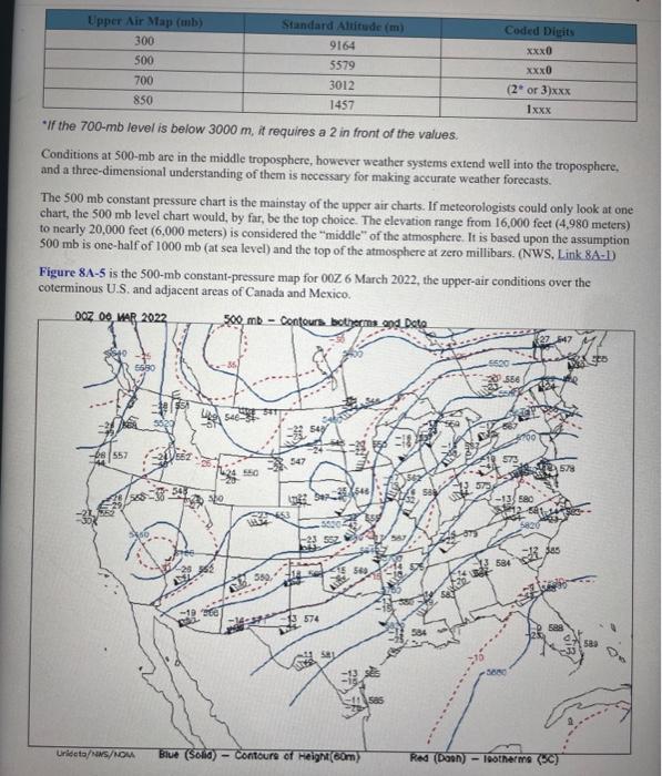 Solved "If the 700−mb level is below 3000 m, it requires a 2 | Chegg.com