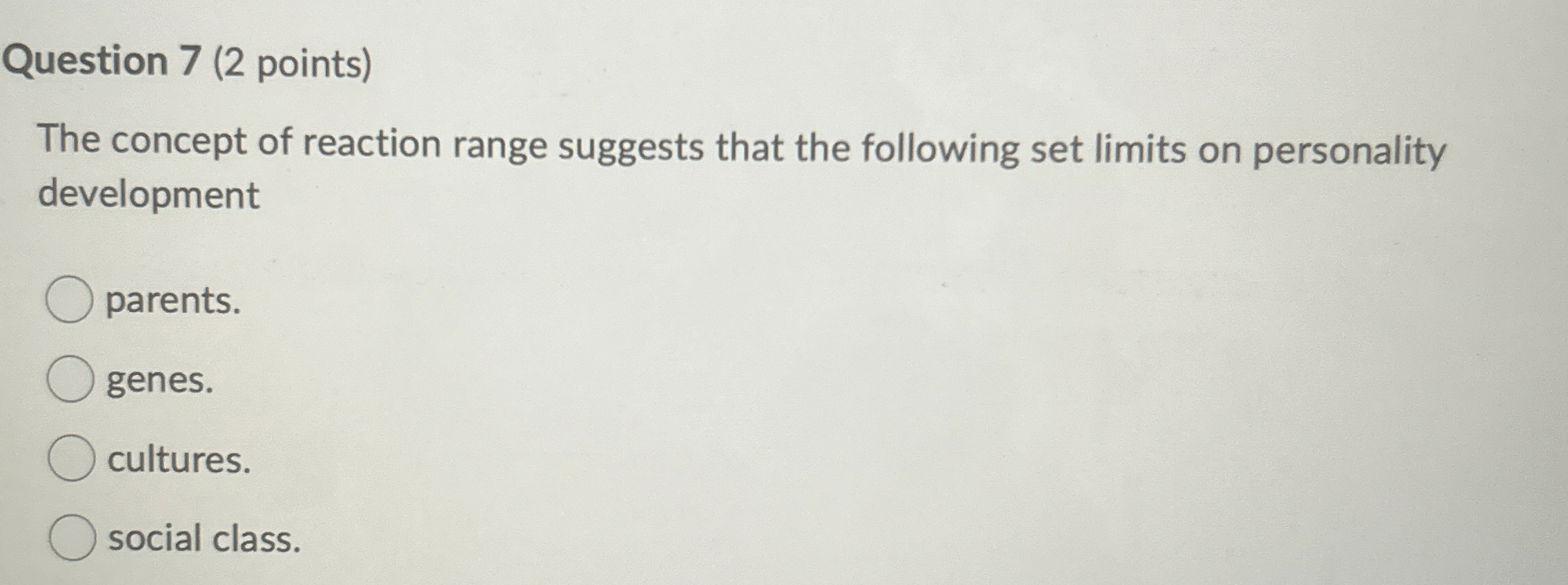 Solved Question 7 (2 ﻿points)The concept of reaction range | Chegg.com