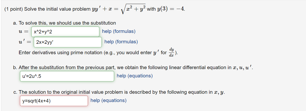 Solved Solve the initial value problem yy′+x=x2+y2−−−−−−√ | Chegg.com
