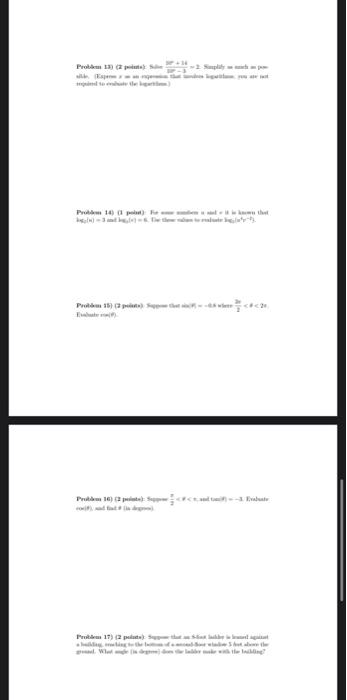 Solved Finluate ite:(f).Problem 18) (2 points): Find the | Chegg.com