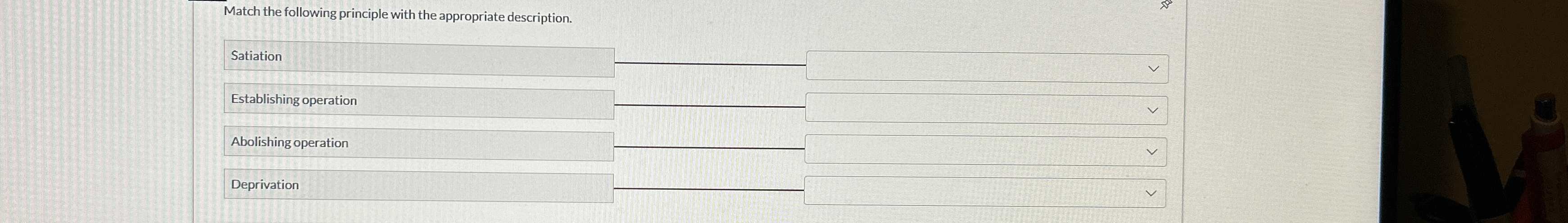 Solved Match the following principle with the appropriate | Chegg.com