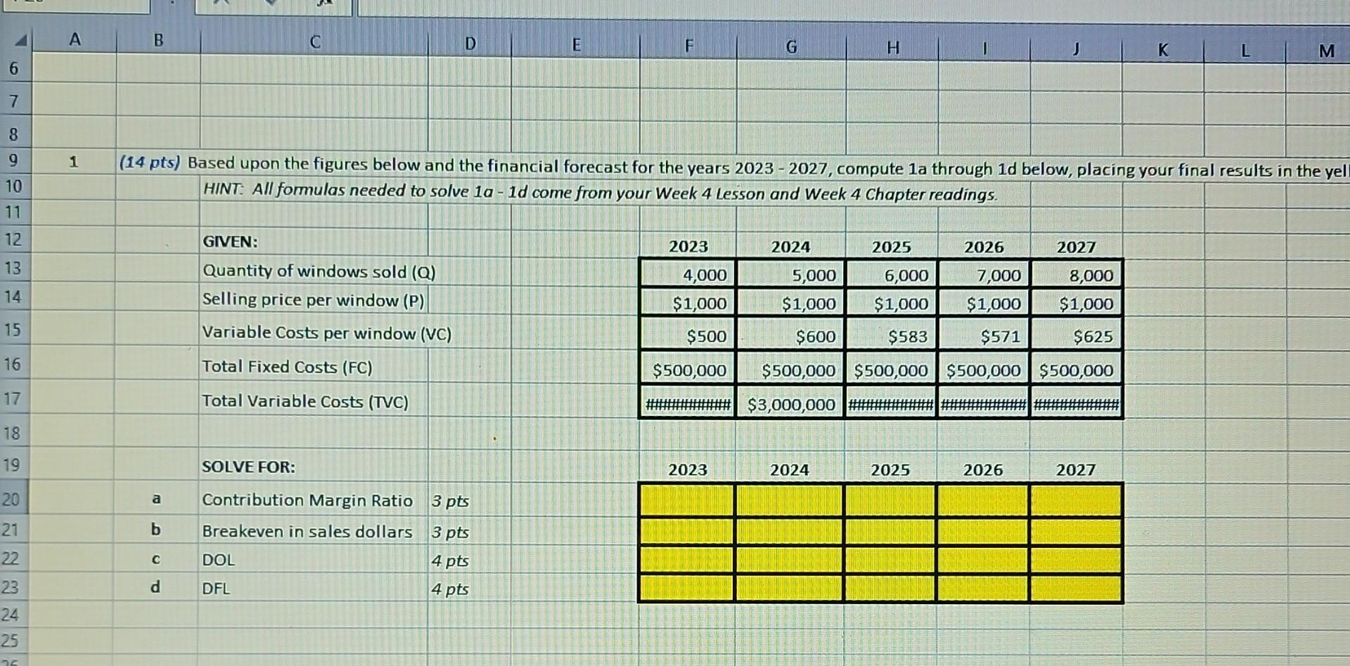 Solved HINT: All formulas needed to solve 1a - Id come from | Chegg.com