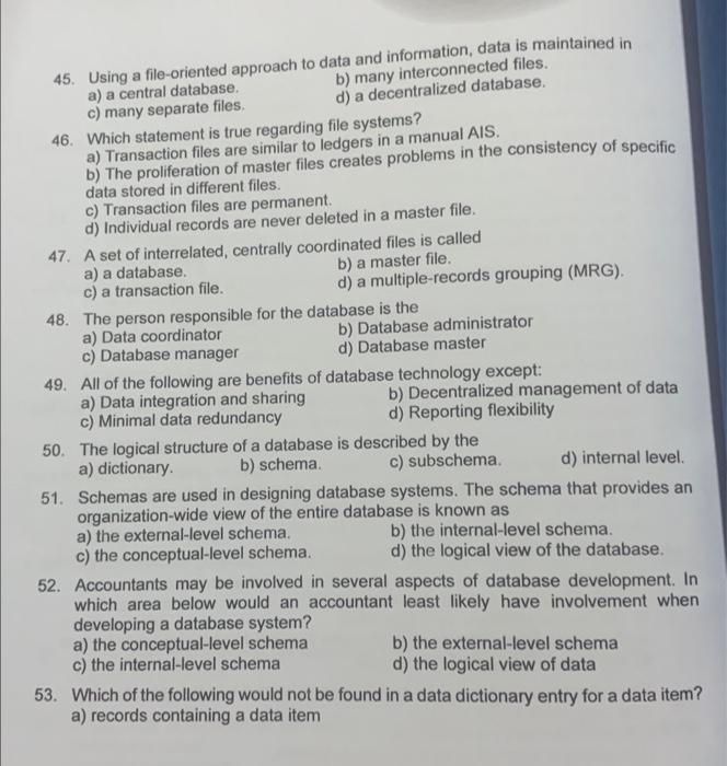Solved 1. A set of two or more interrelated components that | Chegg.com