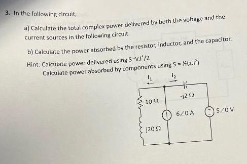 Solved In the following circuit, a) Calculate the total | Chegg.com