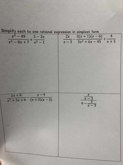 Solved how do you do this? it is add and subtract rational | Chegg.com