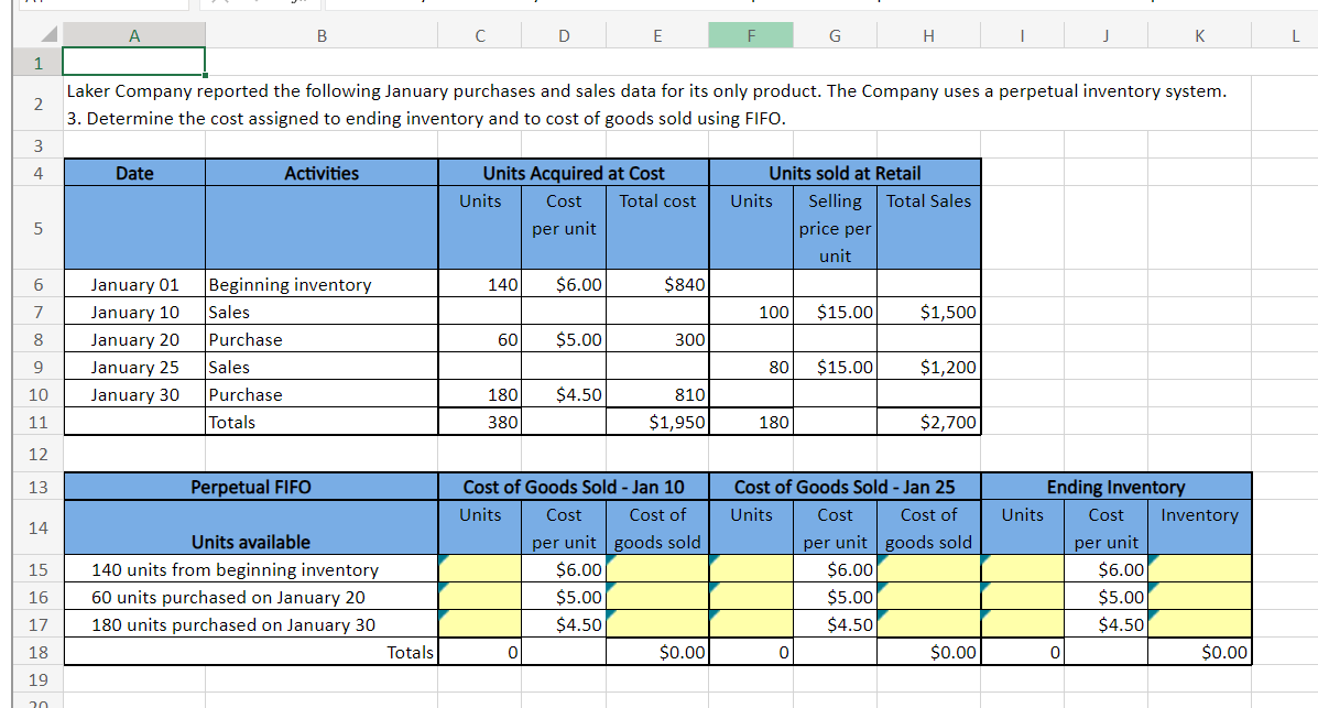 Solved Make sure you give cell referencing for everything | Chegg.com