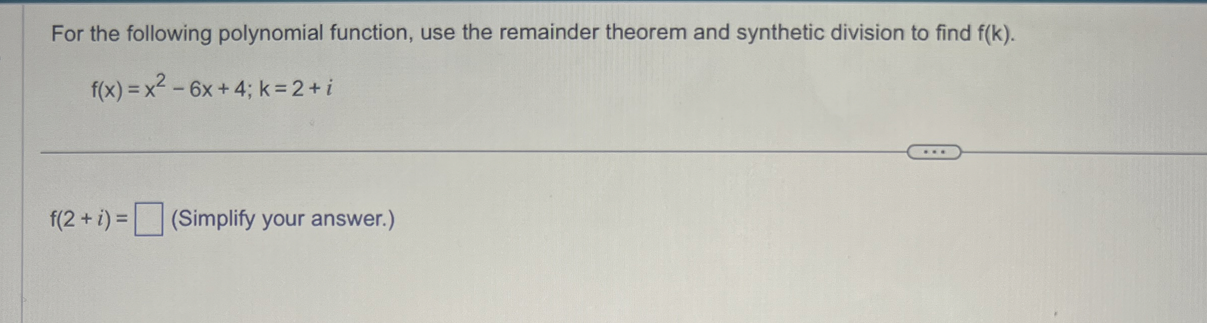 Solved For the following polynomial function, use the | Chegg.com