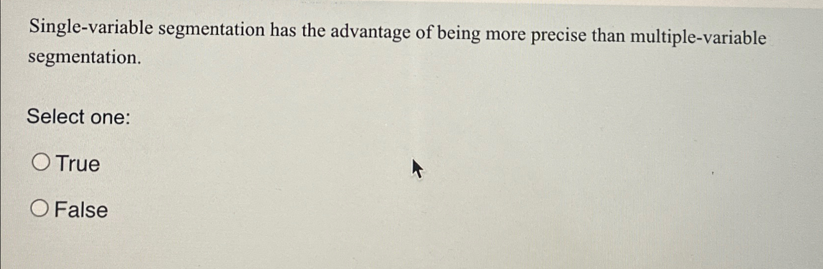 Solved Single-variable segmentation has the advantage of | Chegg.com