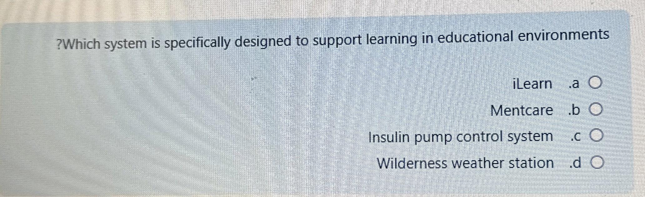 Solved ?Which system is specifically designed to support | Chegg.com