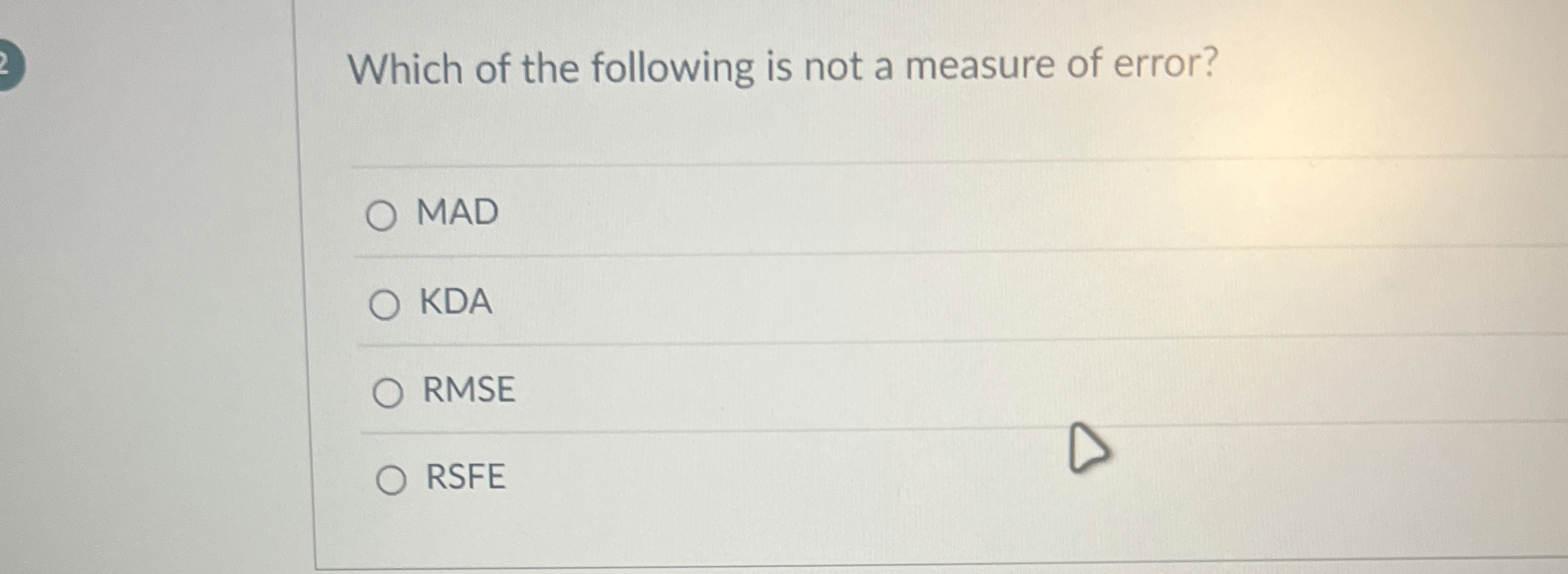 Solved Which of the following is not a measure of | Chegg.com