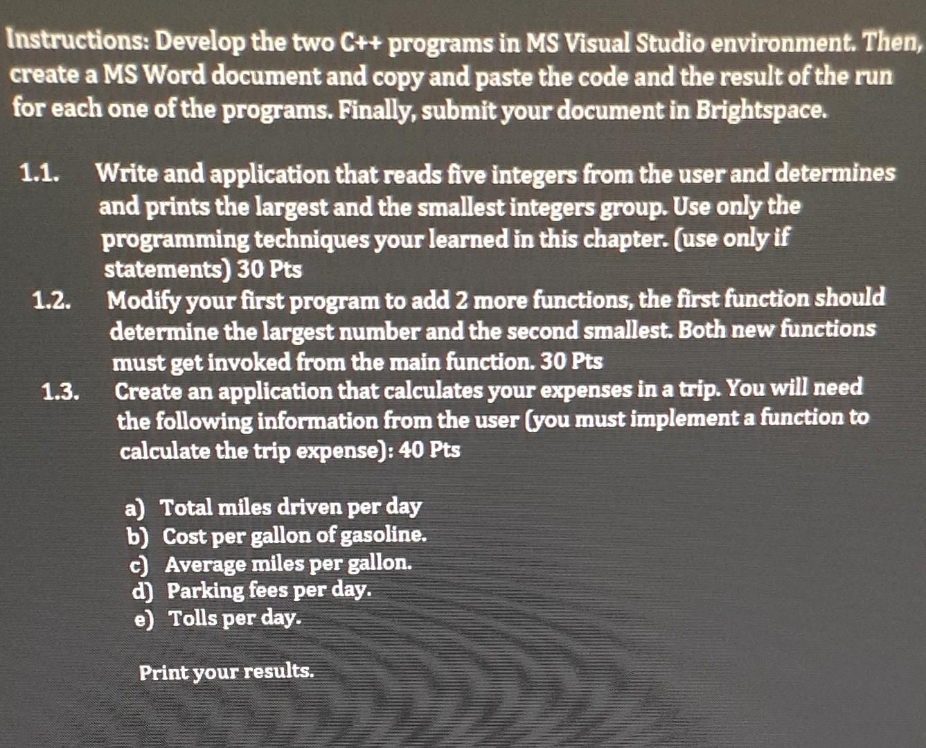 Solved for 1.2 I have already made the code but question is | Chegg.com