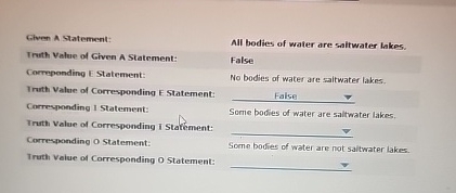 Solved Given A Statement:Truth Value of Given A | Chegg.com