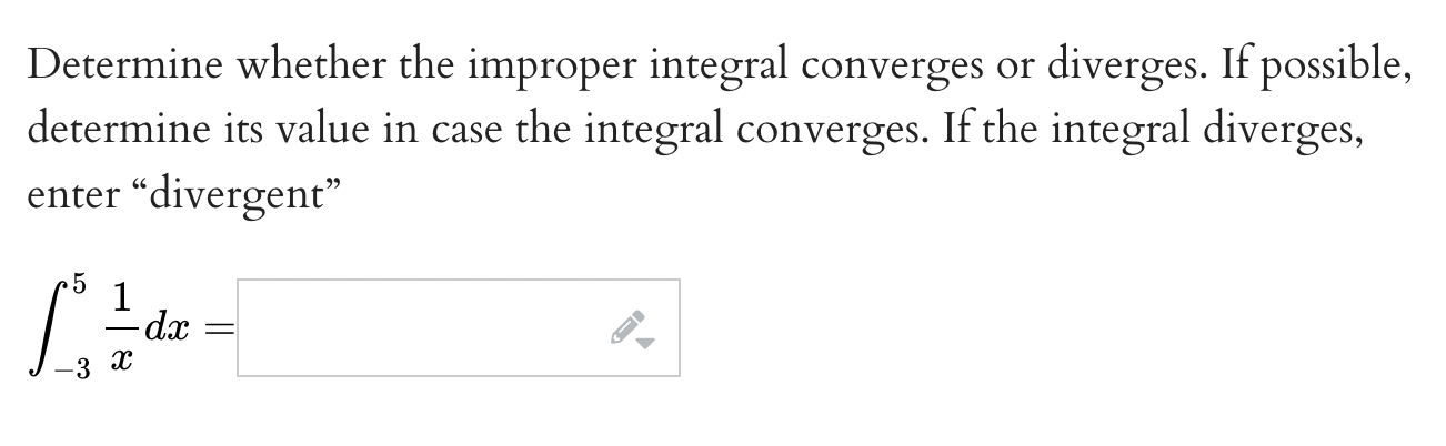 Solved Determine whether the improper integral converges or | Chegg.com
