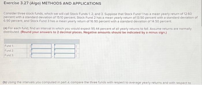 Exercise 3.27 (Algo) METHODS AND APPLICATIONS | Chegg.com