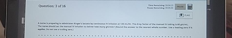 Solved Question 3 ﻿of 16A nursapplies De not use a trailing | Chegg.com