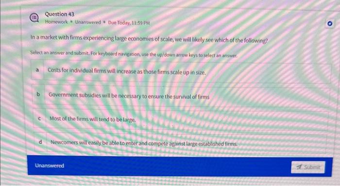 Solved Question 42 Homework - Unanswered = Due Today, 11:59 | Chegg.com