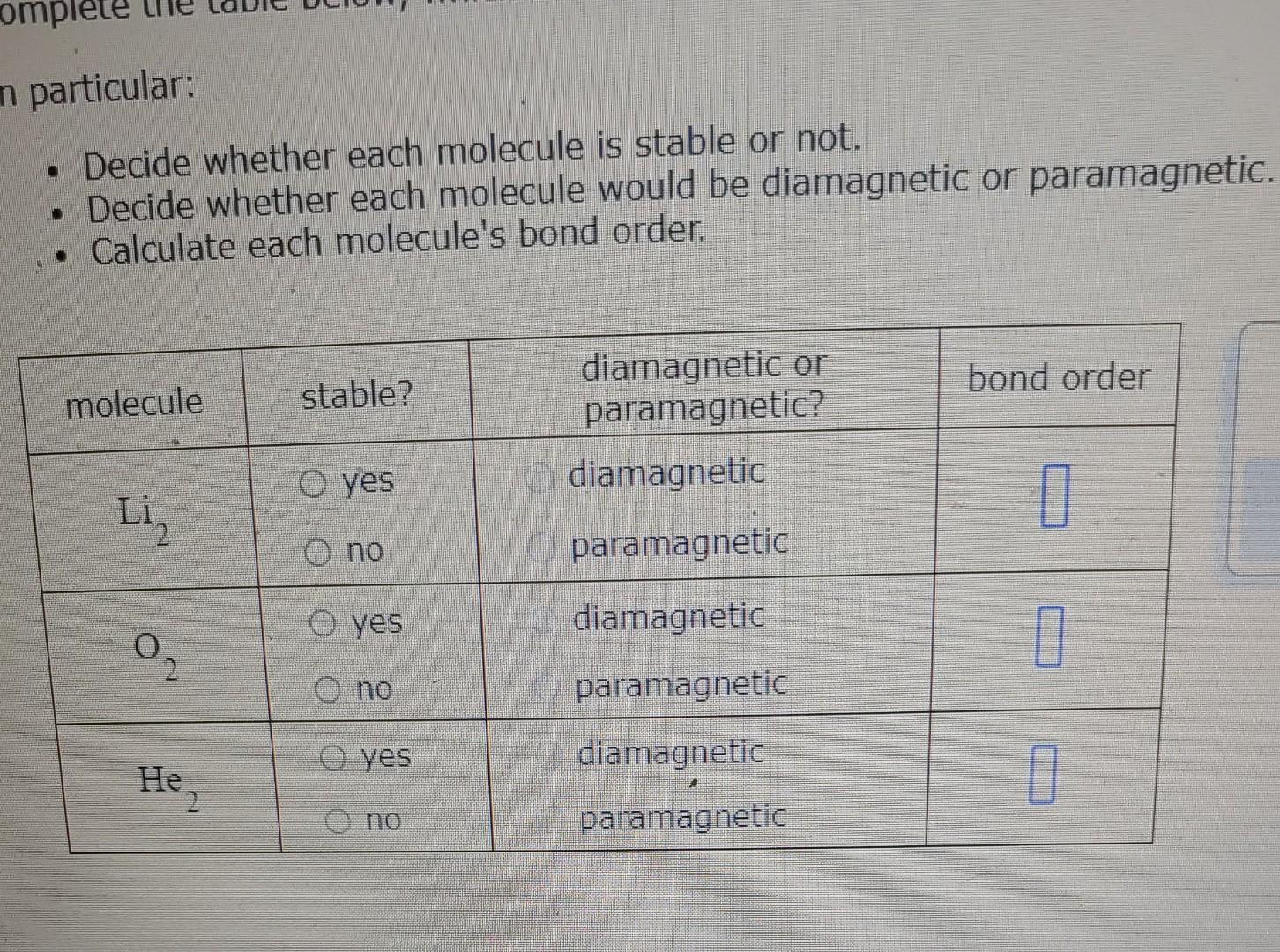 Solved ompl n particular: • Decide whether each molecule is | Chegg.com