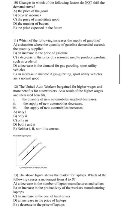 Solved 1) Scarcity requires that we A) produce efficiently. | Chegg.com