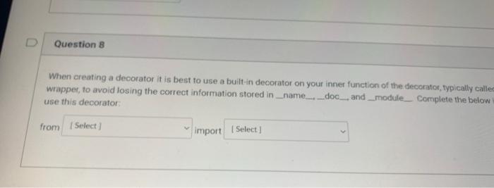 Solved Python questionsWhat keyword is used to create a | Chegg.com