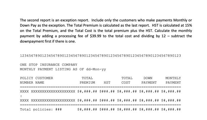 Listed Is The Proposed Question For Creating Reports 
