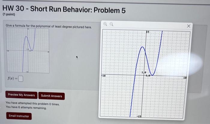 Solved HW 30 - Short Run Behavior: Problem 5 (1 point) Give | Chegg.com