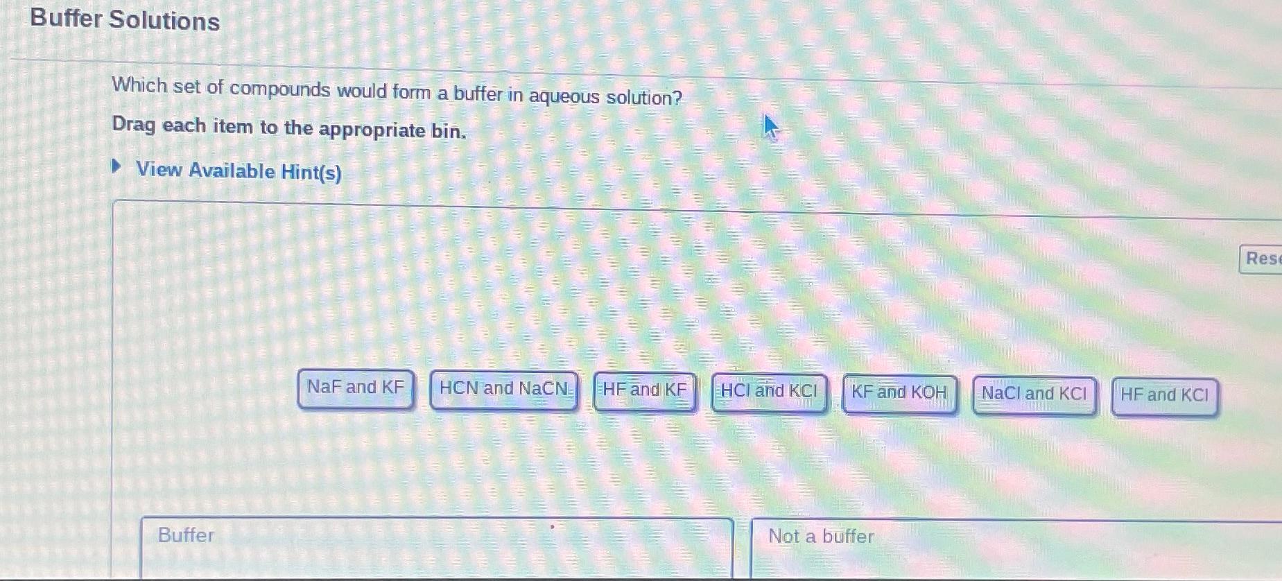 Solved Buffer SolutionsWhich set of compounds would form a | Chegg.com