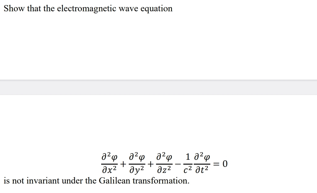 Solved Show that the electromagnetic wave | Chegg.com