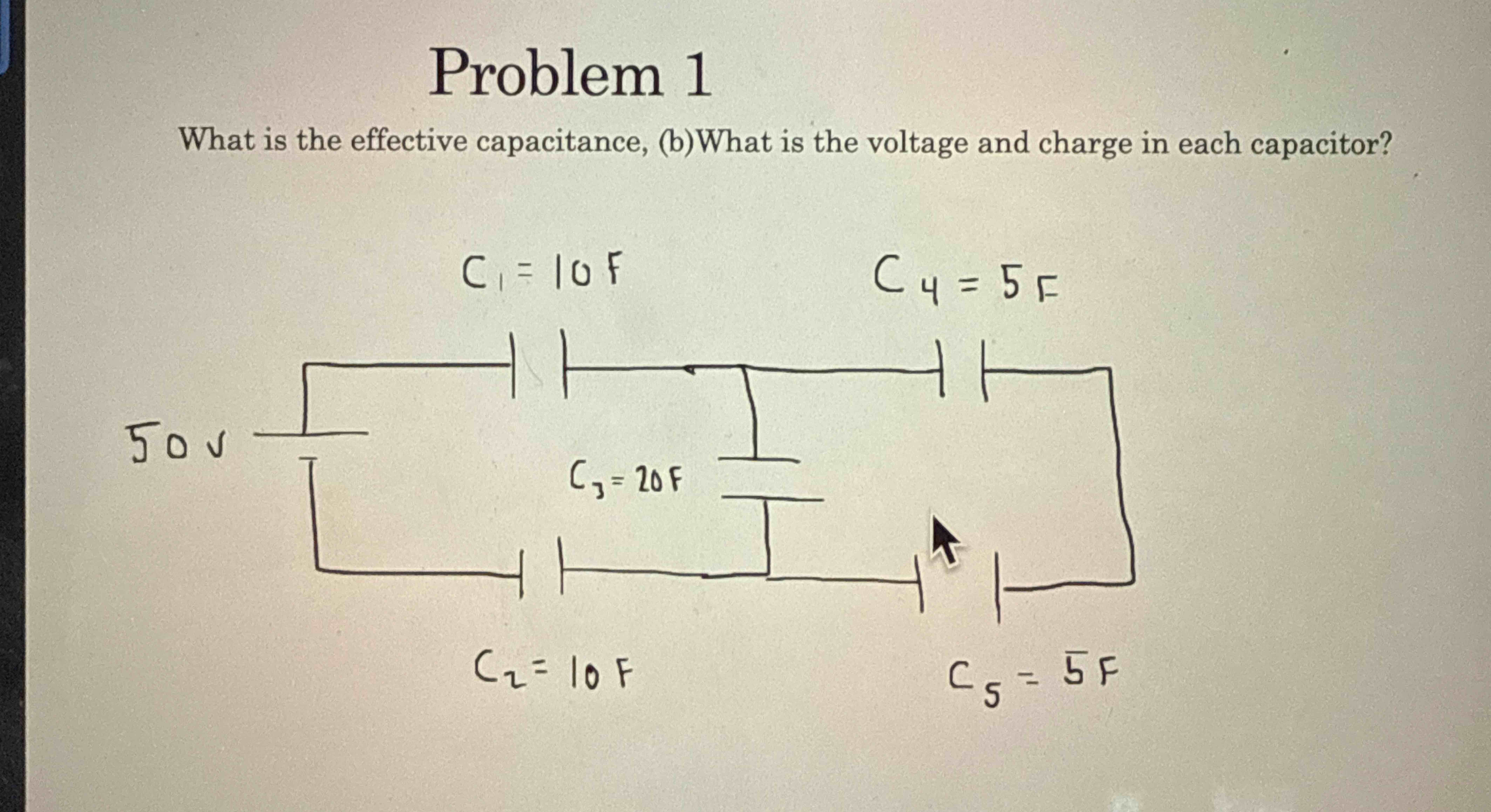 Solved Problem 1What is ﻿the effective capacitance, | Chegg.com