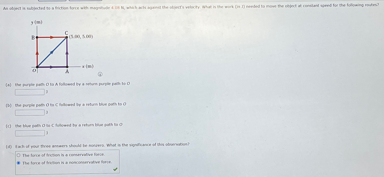 Solved An object is subjected to a friction force with | Chegg.com