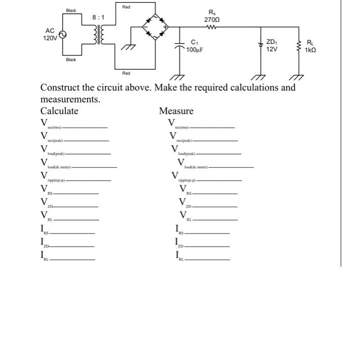 Construct the circuit above. Make the required | Chegg.com