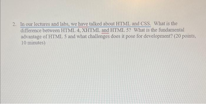 Solved 2. In our lectures and labs, we have talked about | Chegg.com