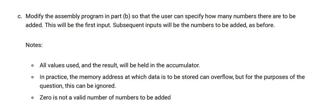 Solved b. A student has written the following assembly | Chegg.com