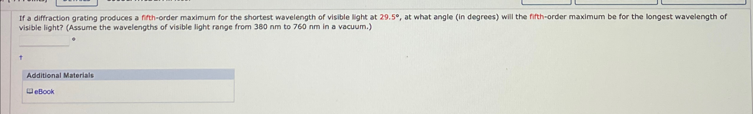 Solved If a diffraction grating produces a fifth order | Chegg.com