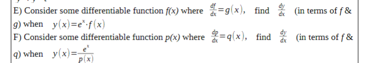 Solved E) ﻿Consider some differentiable function f(x) ﻿where | Chegg.com