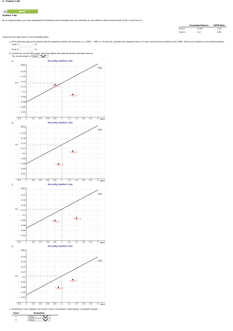 Solved eBook Problem 7-06 ﻿As an equity analyst, you have | Chegg.com