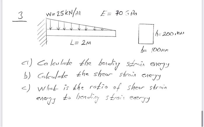 Solved a) Calculate the bending strmin energy b) Calculate | Chegg.com